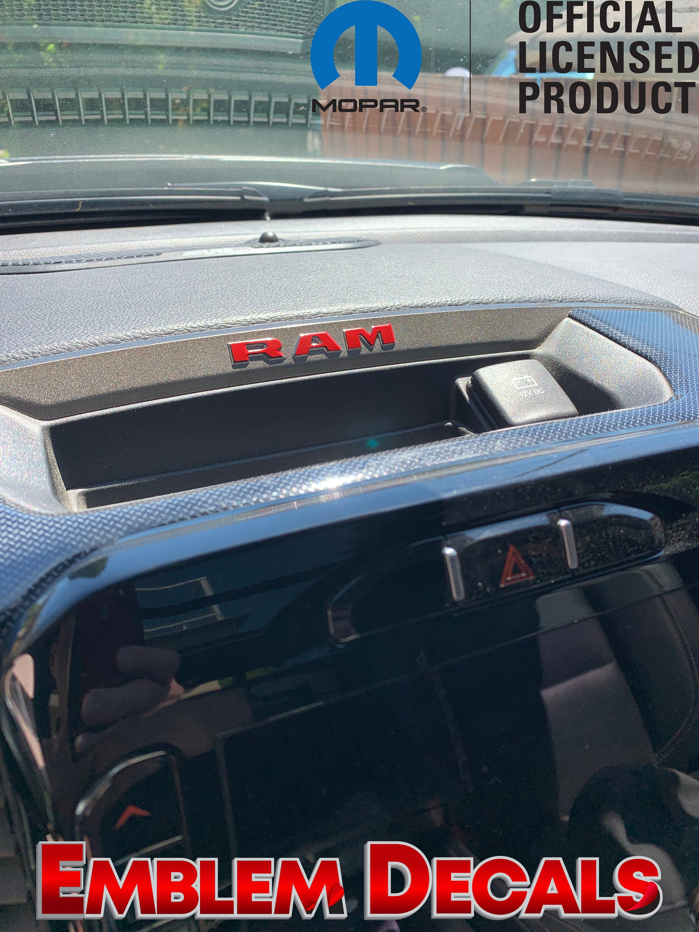 RAM 1500 DT Upper Radio Bezel Console Decals 2019 2020 2021 2022 2023 ...