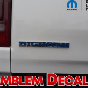 Ram 1500 DT BIGHORN Emblem Decal Overlay Decal 2019 2020 2021 2022 2023 ...