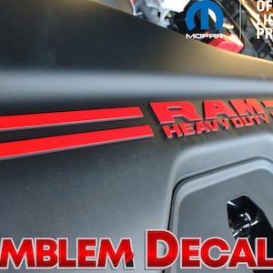 Ram 2500 HEAVY DUTY RAD Shroud Decal Overlay Decal 2019 2020 2021 2022 ...