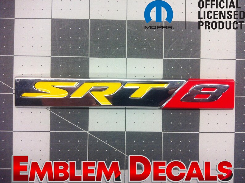 Dodge Challenger SRT8 Spoiler Emblem Decal 2008 2009 2010 2011 2012 ...