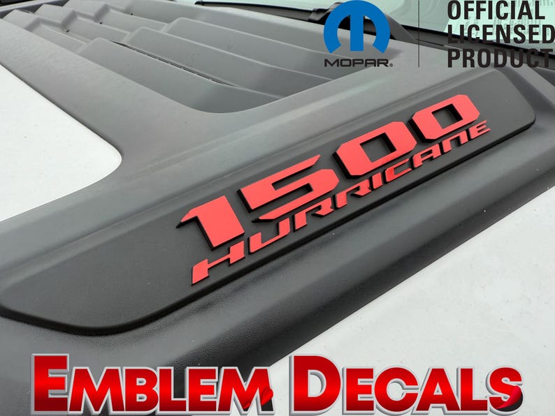 2026 RAM " 1500 HURRICANE " SPORT Performance Hood Emblems Overlay ...