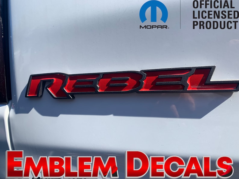 RAM 1500 Rebel Tailgate Package Emblem Overlay 2 TONE Decal 2019 2020 ...