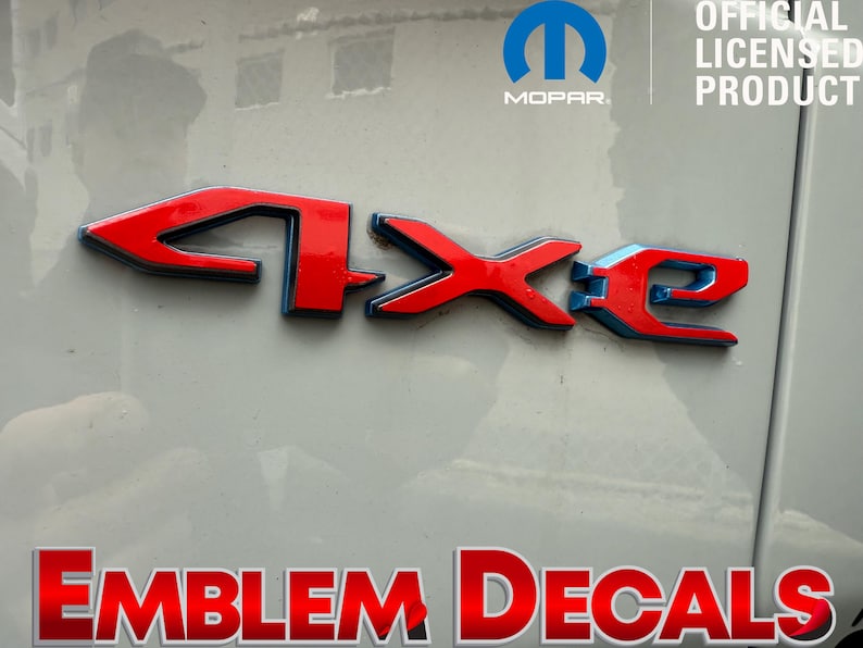 Jeep Wrangler "4xe" Emblem Overlay Decal 2021 2022 2023 2024 2025 2026 ...