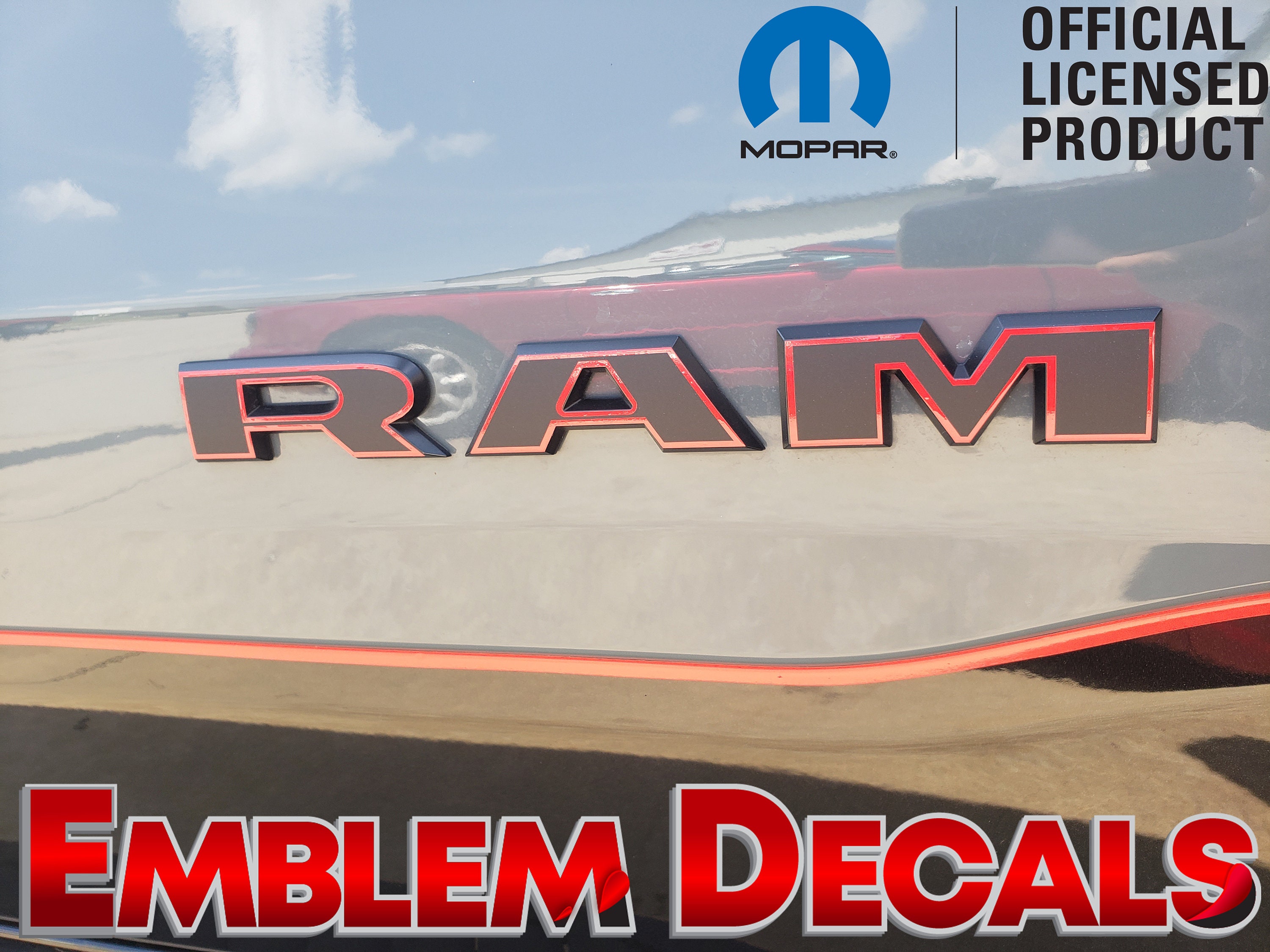 RAM 1500 TRX " R A M " Door Emblems Overlay 2 Tone Decal 2021 2022 2023 ...