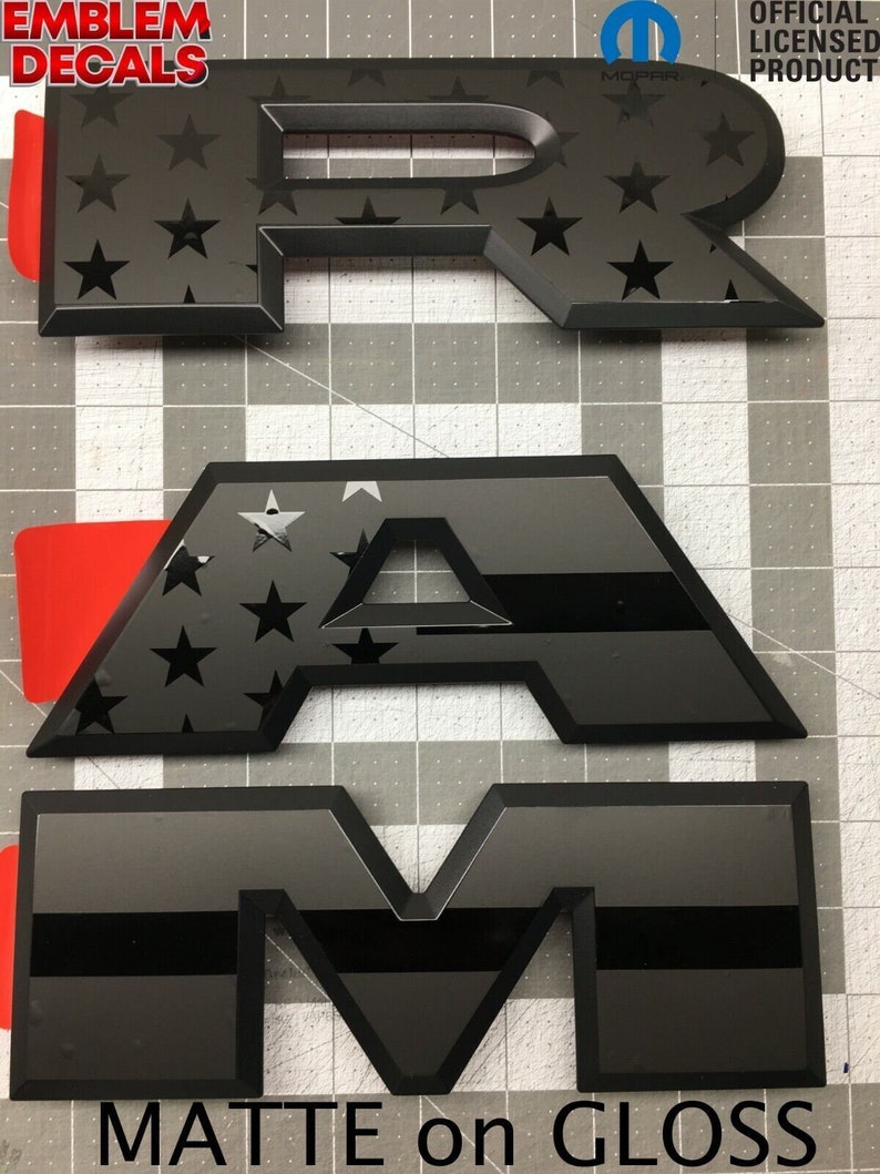 RAM 2500 Tailgate Emblem Decal USA Designs & Solid Color 2025 2026 - Etsy
