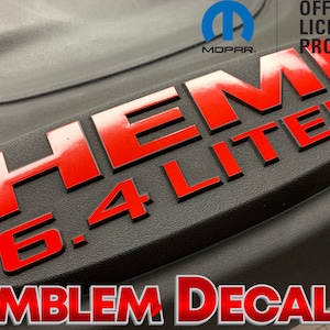 Ram 2500 3500 6.4L HEMI Engine Cover Decals 2019 2020 2021 2022 2023 ...