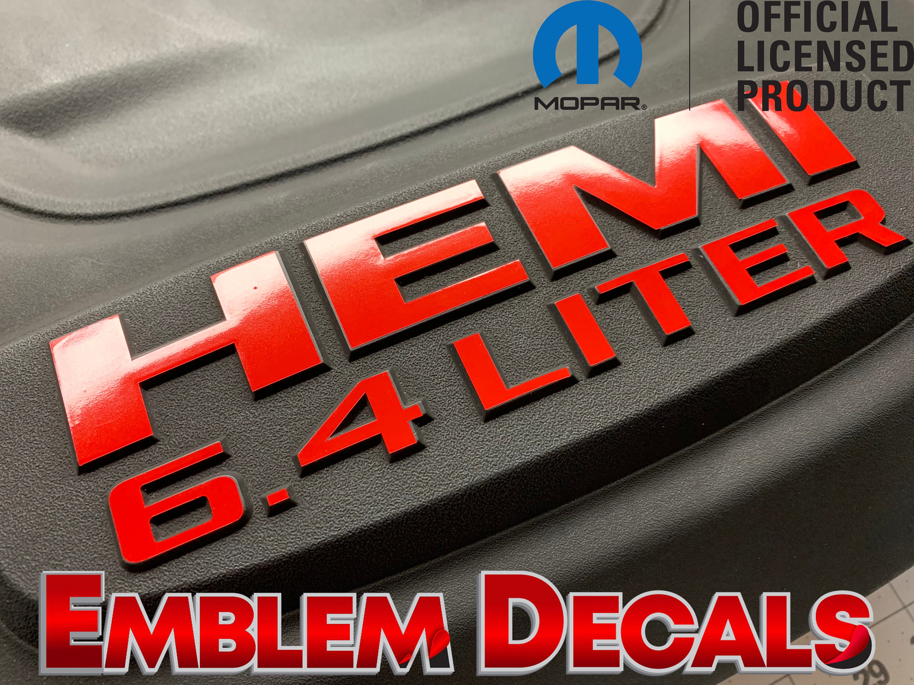 Ram 2500 3500 6.4L HEMI Engine Cover Decals 2019 2020 2021 2022 2023 ...