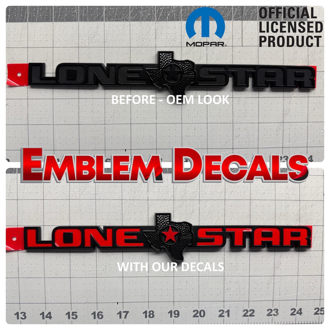 RAM 1500 LONE STAR Emblem Inlay Decal 2025 2026 - Etsy