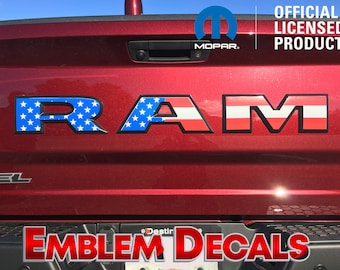 RAM REBEL Tailgate Emblem Decals 2016 2017 2018 USA Designs - Etsy