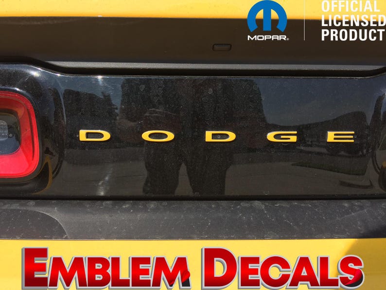 Dodge Challenger Rear DODGE Emblem Decal 2015 2016 2017 2018 2019 2020 ...