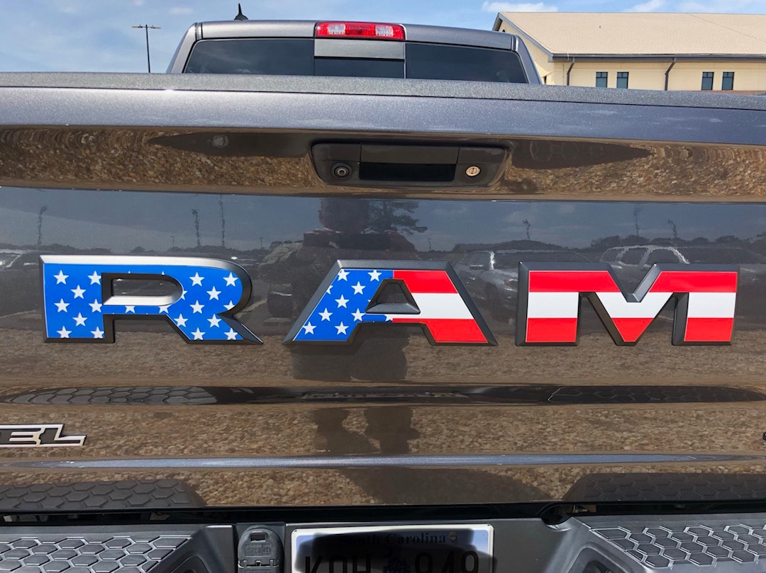 RAM 1500 LARAMIE Tailgate Emblem Decals 2016 2017 2018 USA Designs ...