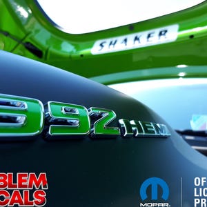 Dodge Challenger "392 Hemi" Shaker Hood Emblem Decal 15 16 17 18 19 20 ...