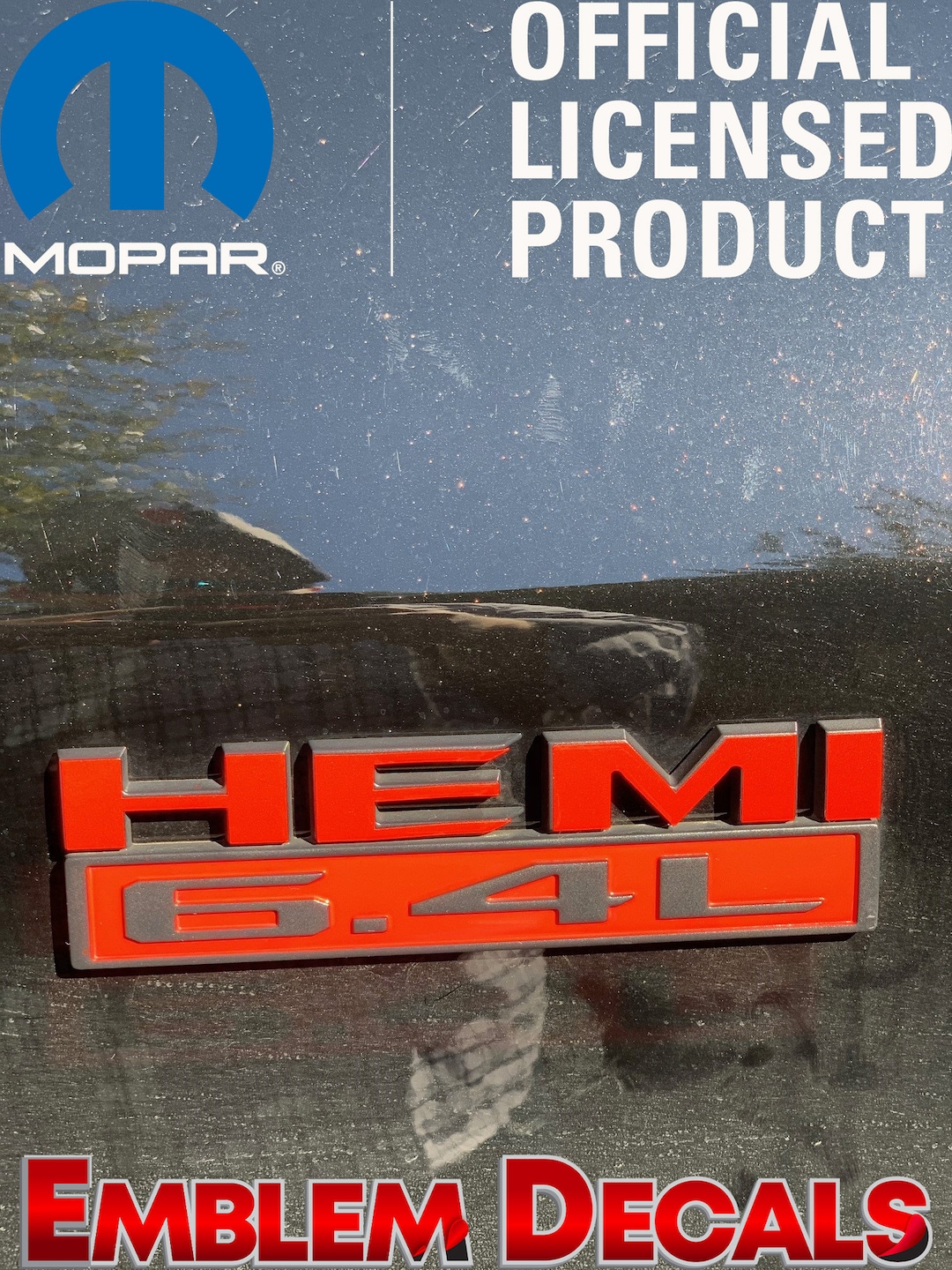 RAM 2500 Power Wagon "6.4l Hemi" Fender Emblems Overlay Decal 2019 2020 ...