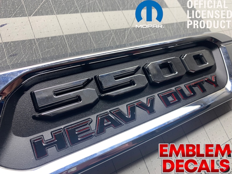 Ram 2500 "heavy Duty" Hood Emblem Decal Overlay 2019 2020 2021 2022 ...