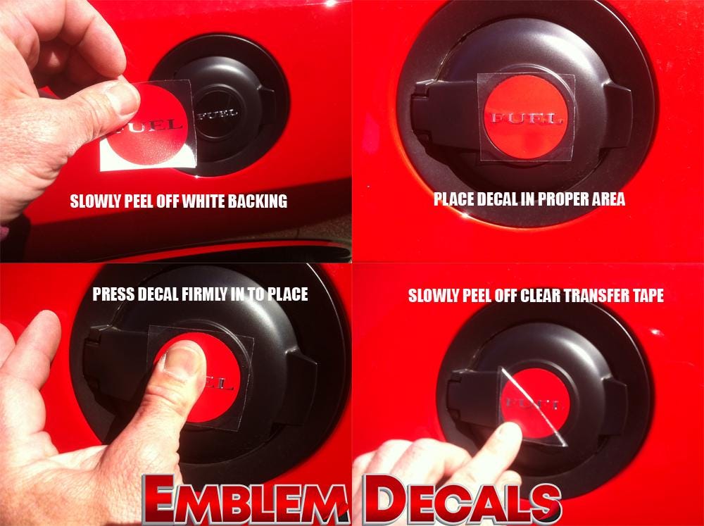 Dodge Challenger Fuel Cap Emblem Decal 2015 2016 2017 2018 2019 2020 ...