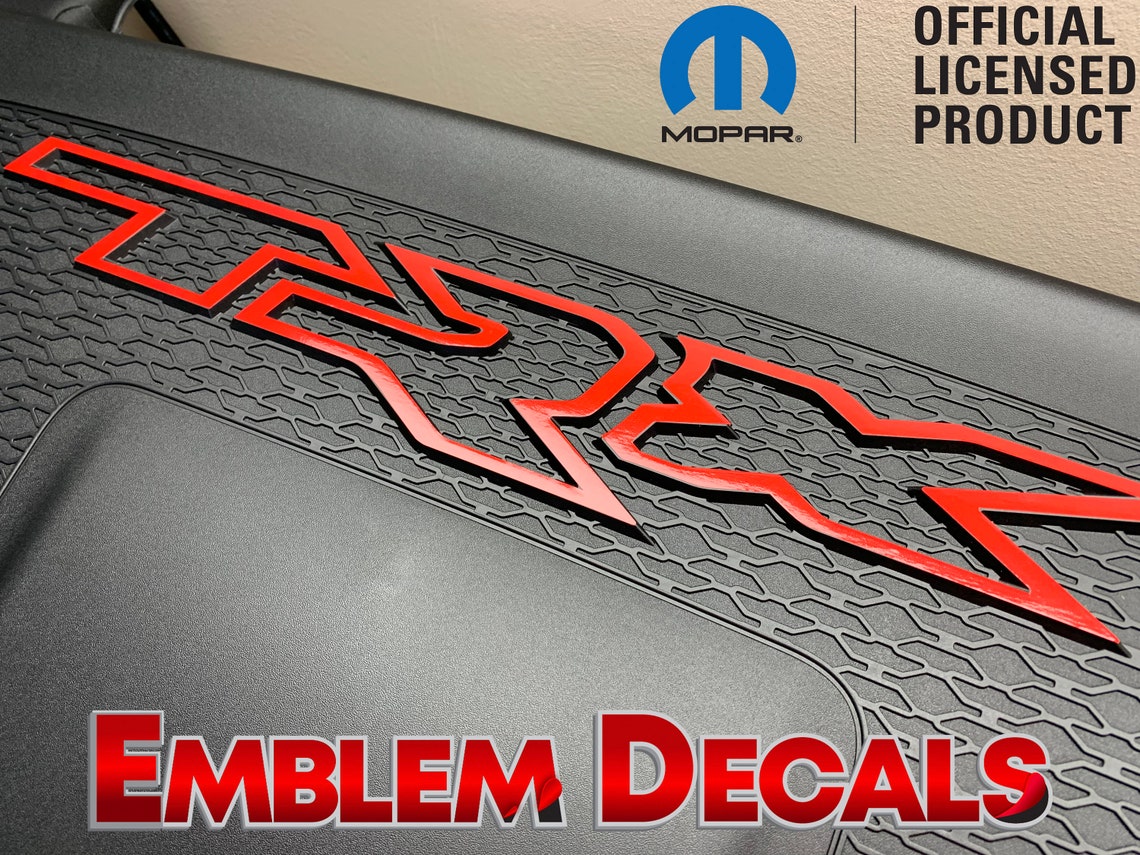 Ram 1500 TRX Engine Cover Emblem Overlay Decal 2021 2022 2023 2024 ...