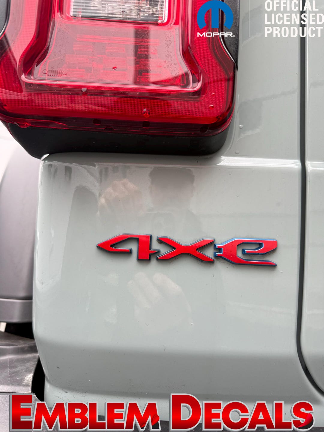 Jeep Wrangler "4xe" Emblem Overlay Decal 2021 2022 2023 2024 2025 2026 ...