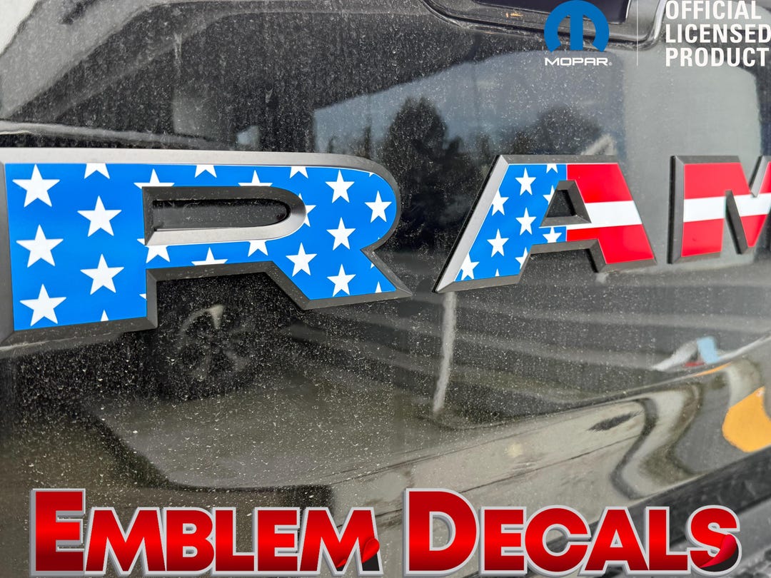 RAM 1500 RHO Tailgate Emblem Decal USA Designs & Solid Color 2025 - Etsy