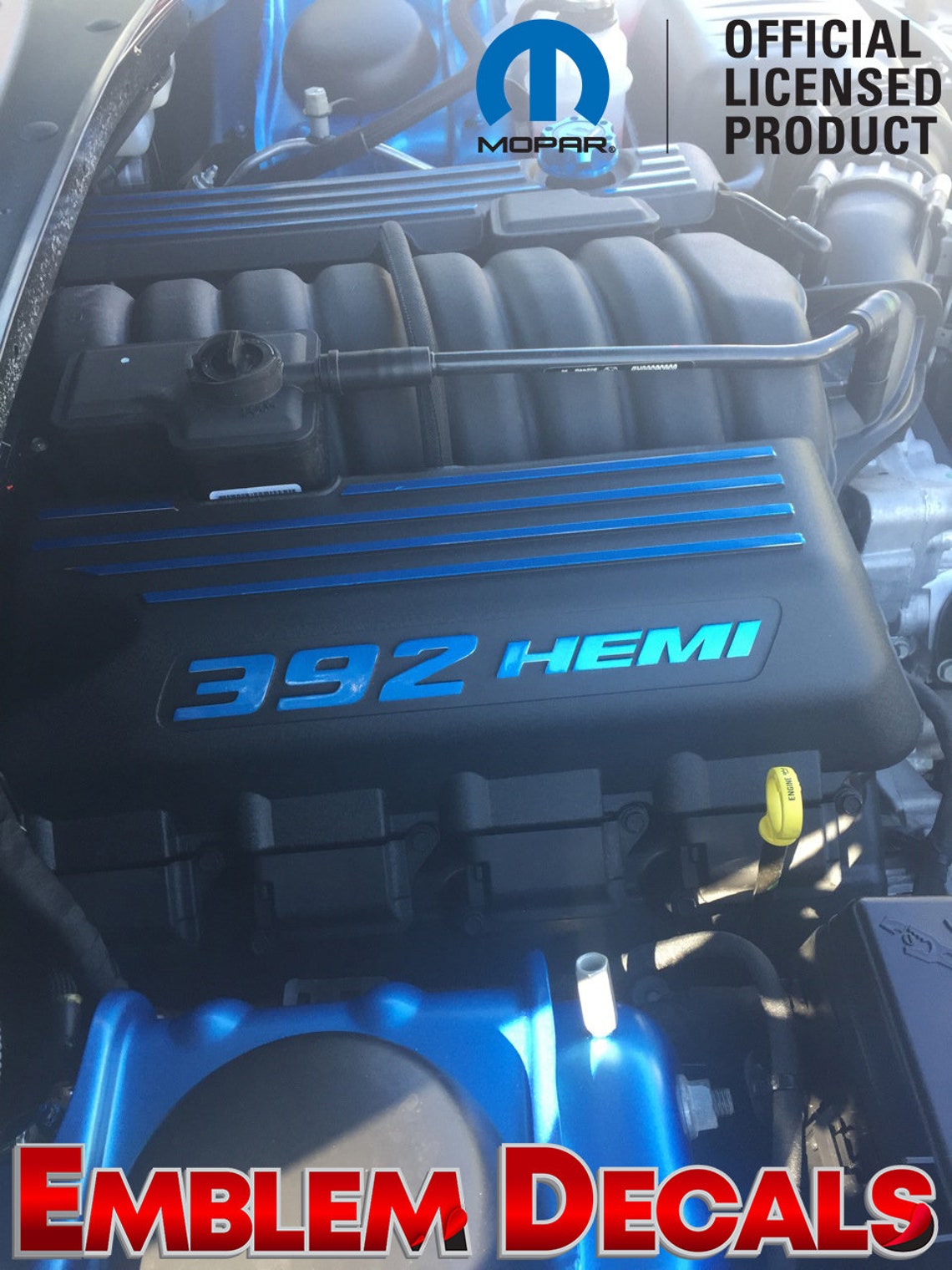 Dodge Charger 392 Hemi Engine Decal 09 2010 11 12 13 14 15 16 17 18 19 ...
