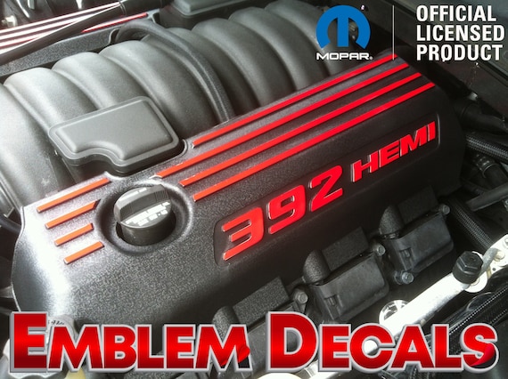 Dodge Challenger 392 Hemi Engine Decal 11 12 13 14 15 16 17 18 | Etsy