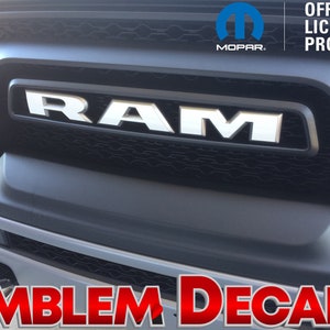 CLASSIC / WARLOCK Only RAM Grill Emblem Decals 2019 2020 2021 2022 2023 ...