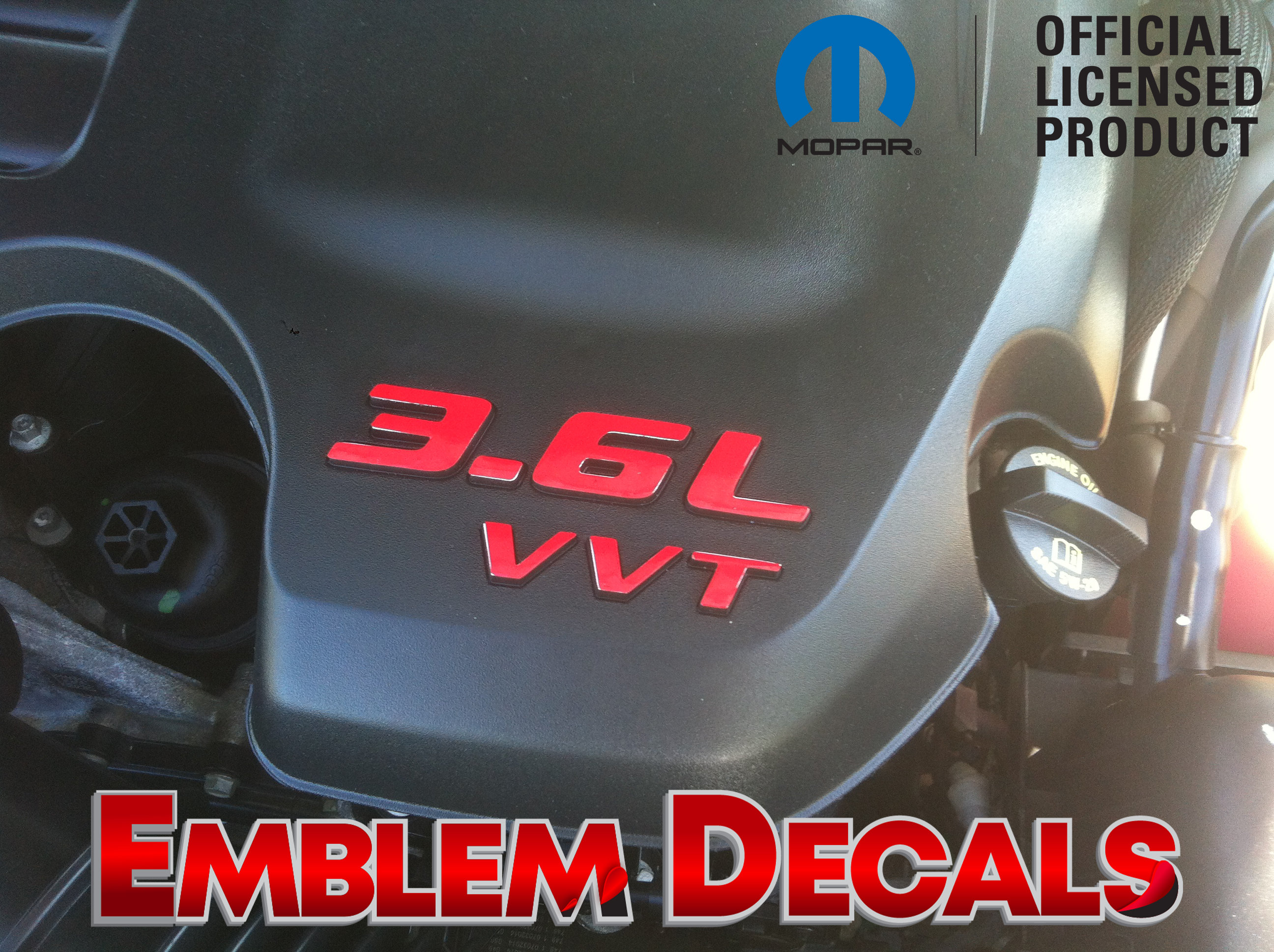 Dodge 3.6L VVT Challenger Engine Decals 11 12 13 14 15 16 17 18 19 2020 ...