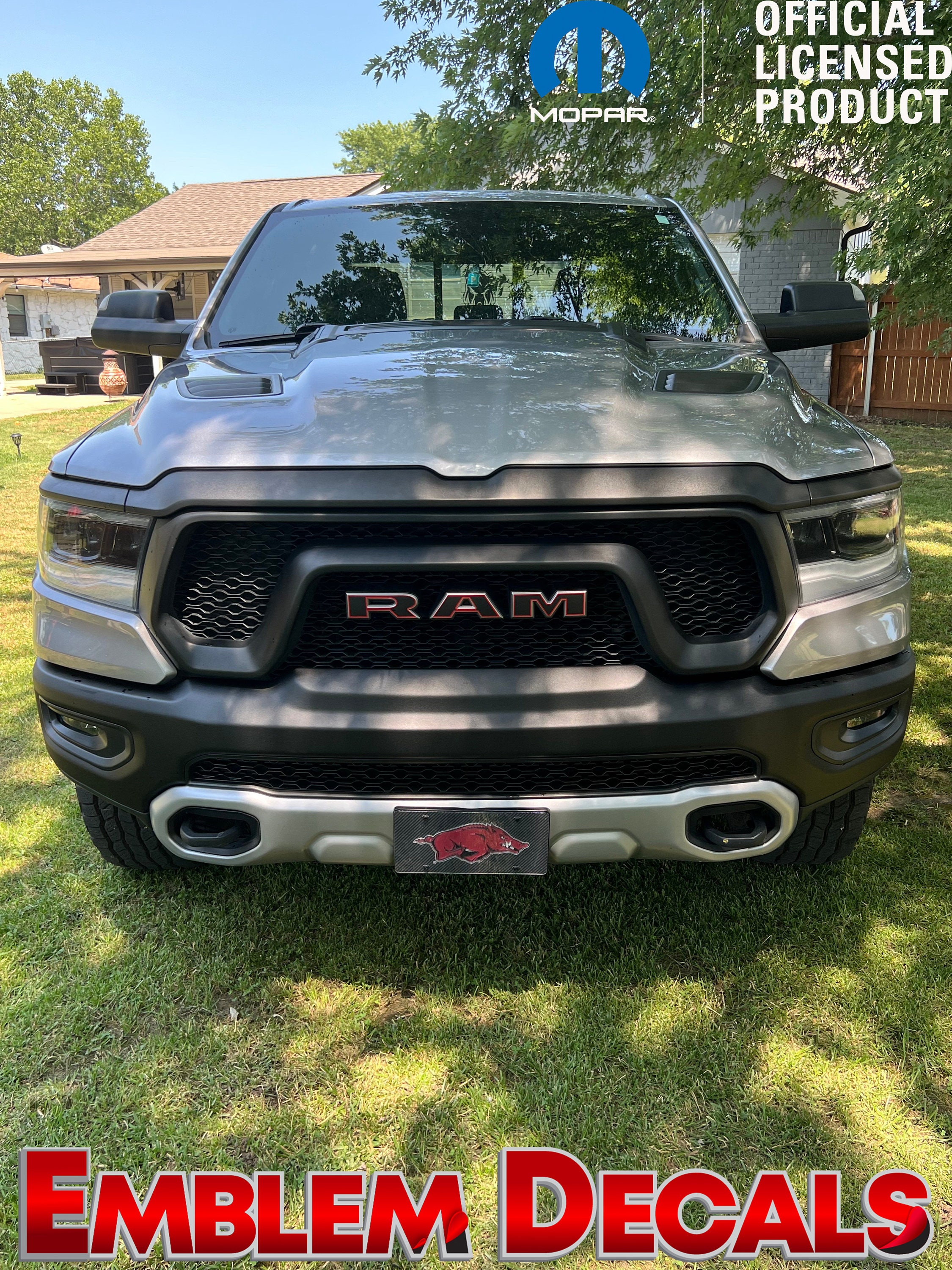 RAM 1500 DT " R A M " Rebel Grill Emblems Overlay 2 TONE Decal 2025 ...