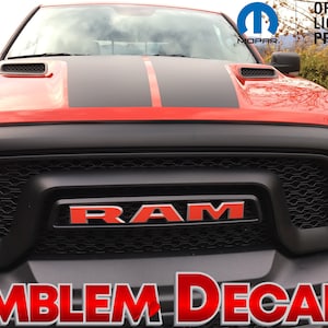 CLASSIC / WARLOCK Only RAM Grill Emblem Decals 2019 2020 2021 2022 2023 ...