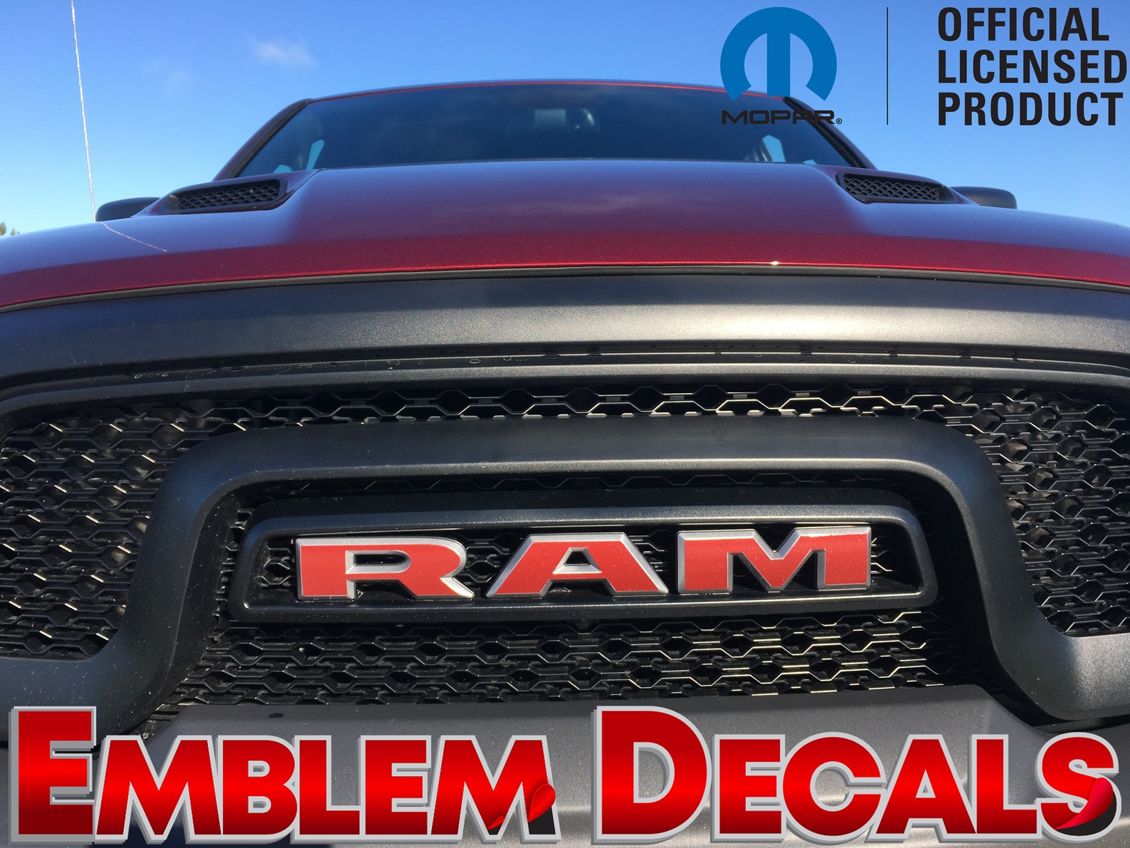 RAM REBEL Grill Emblem Decals 2016 2017 2018 - Etsy