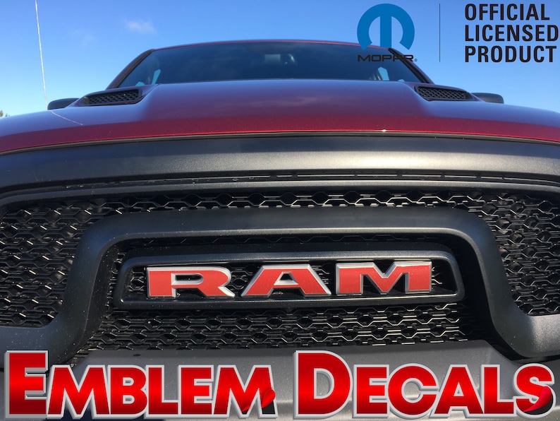 RAM REBEL Grill Emblem Decals 2016 2017 2018 - Etsy