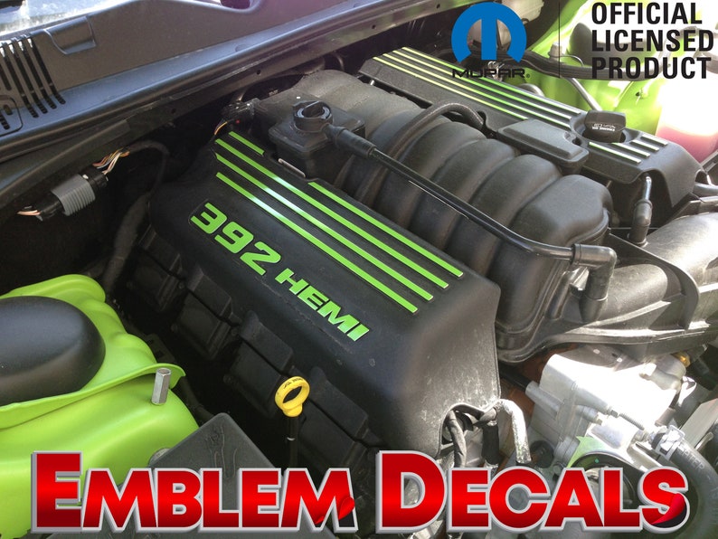 Dodge Charger 392 Hemi Engine Decal 09 2010 11 12 13 14 15 16 17 18 19 ...