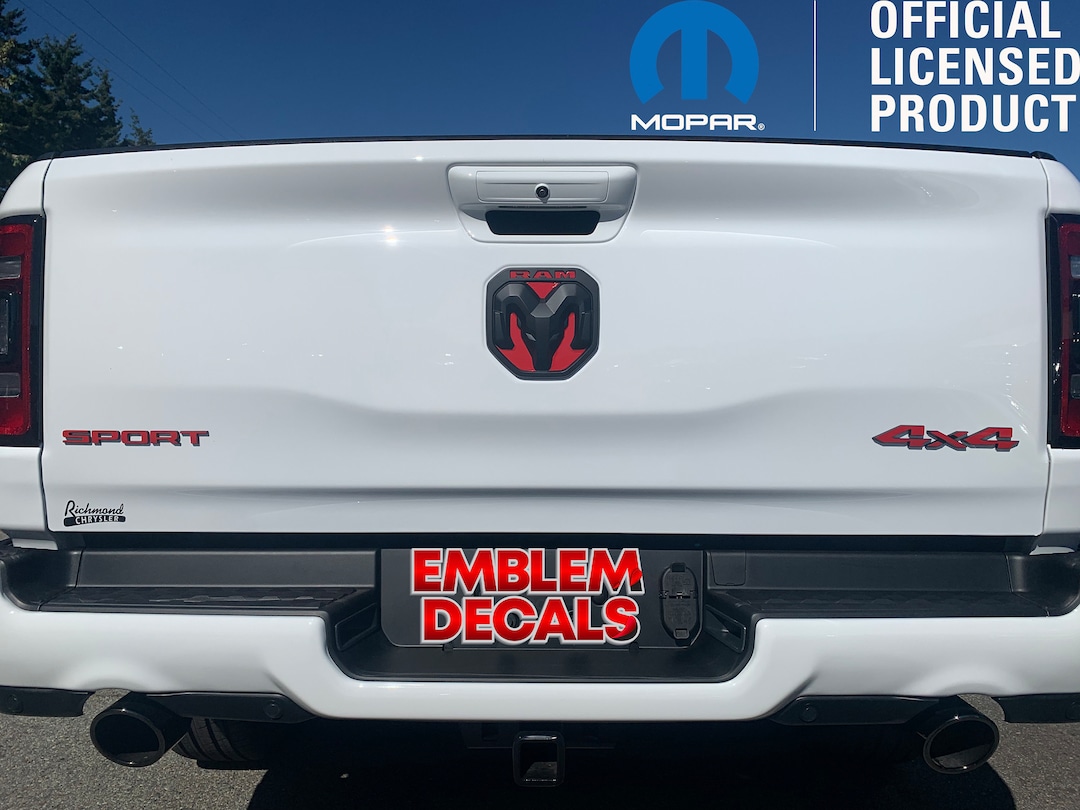 Ram 1500 DT SPORT Tailgate COMBO Decal Overlay Decal 2019 2020 2021 ...