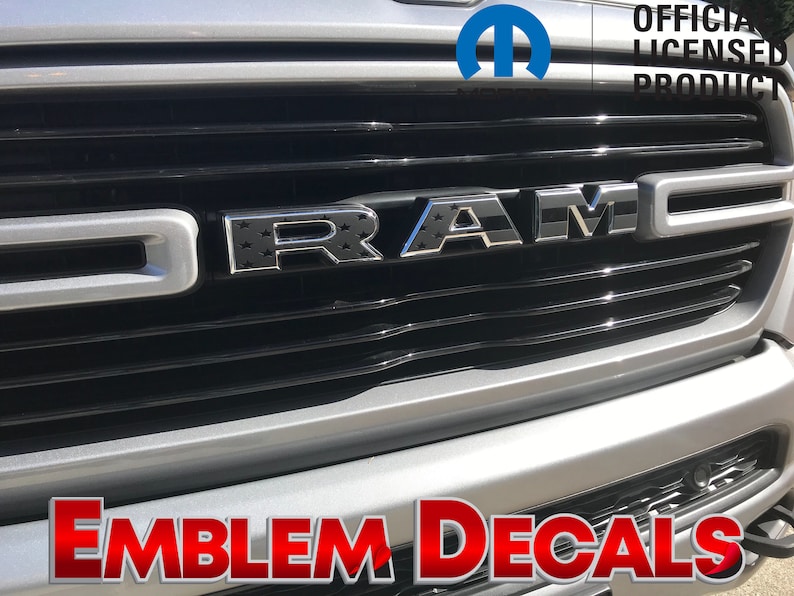 RAM 3500 Grill Emblem Decals 2019 2020 2021 2022 2023 2024 Solid Colors ...