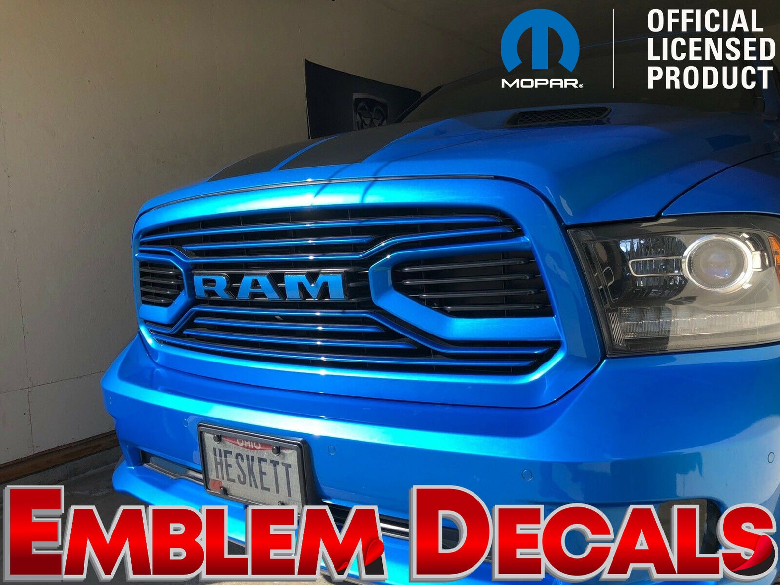 RAM 1500 SPORT Grill Emblem Decals 2018 - Etsy