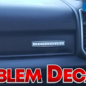 Ram 1500 DT BIGHORN DASH Emblem Decal Overlay Decal 2019 2020 2021 2022 ...
