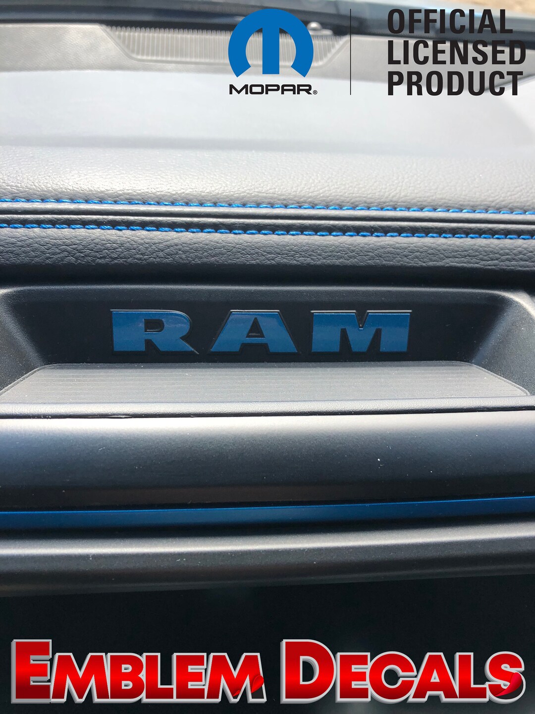 RAM 1500 4x4 Radio Bezel Console Decals 2019 2020 2021 2022 2023 2024 ...