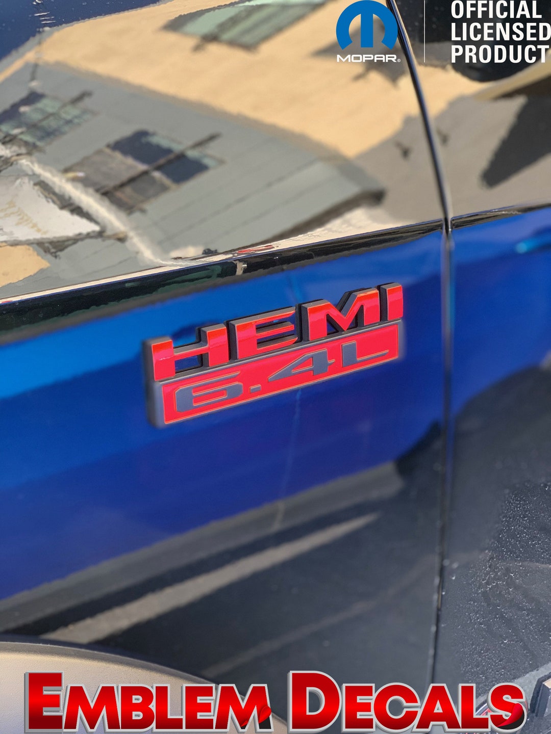 RAM 2500 "6.4l Hemi" Fender Emblems Overlay Decal 2019 2020 2021 2022 ...