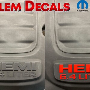 Ram 2500 3500 6.4L HEMI Engine Cover Decals 2019 2020 2021 2022 2023 ...