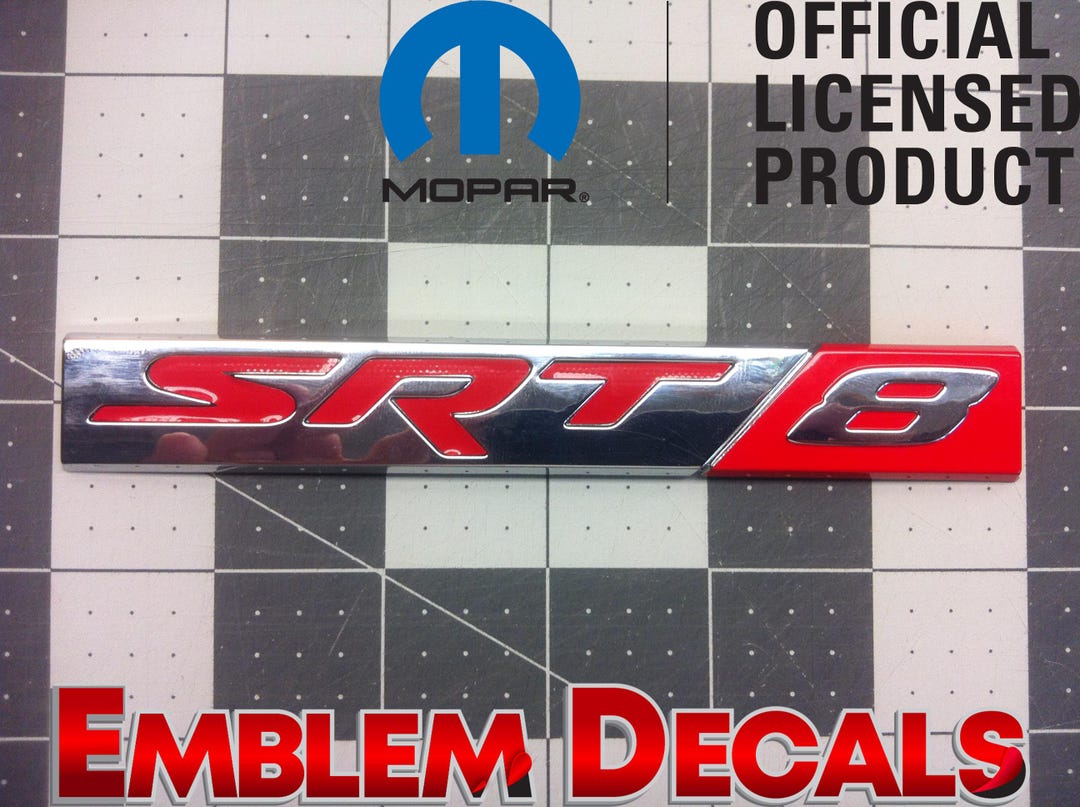 Dodge Challenger SRT8 Spoiler Emblem Decal 2008 2009 2010 2011 2012 ...