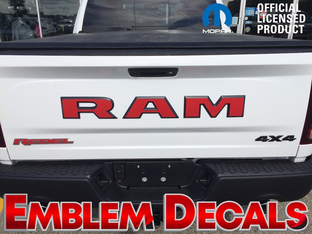 RAM REBEL Tailgate Emblem Decals 2016 2017 2018 - Etsy