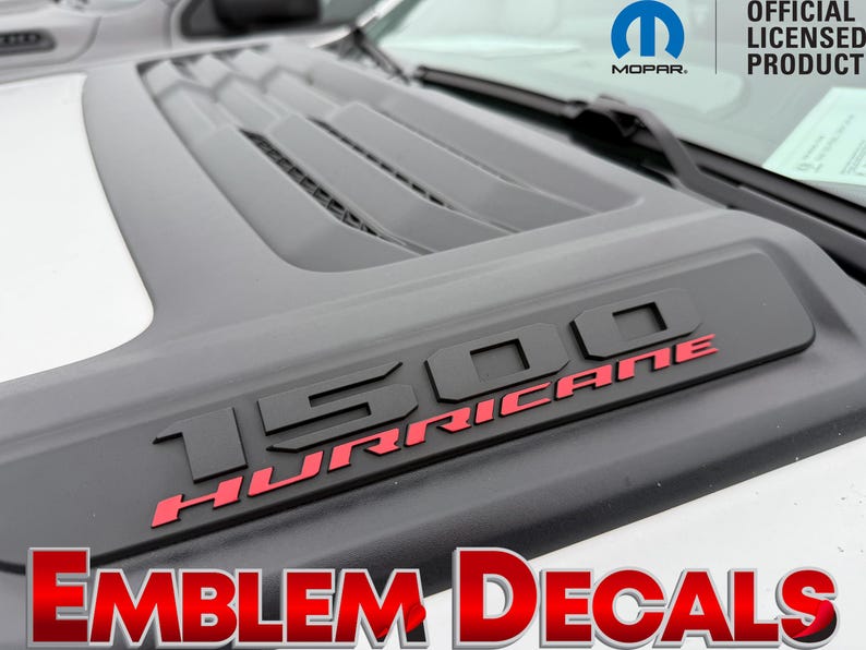 2026 RAM " 1500 HURRICANE " SPORT Performance Hood Emblems Overlay ...