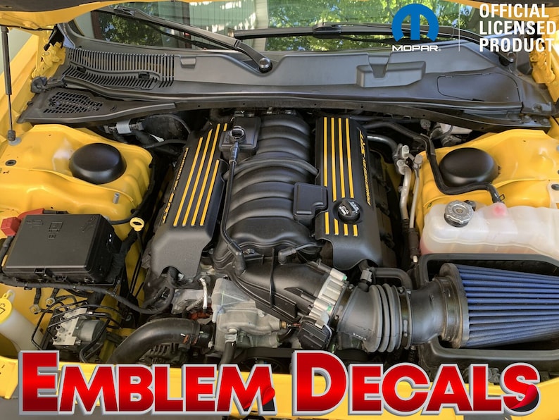 Dodge Challenger POWERED BY SRT Engine Decal 11 12 13 14 15 16 17 18 19 ...