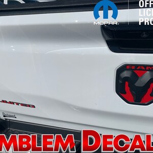 Ram 1500 DT LIMITED Tailgate COMBO Decal Overlay Decal 19 2020 2021 ...