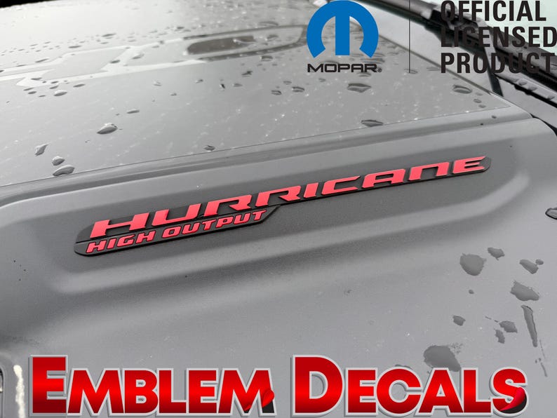 Ram 1500 RHO "hurricane" High Output Hood Emblem Overlay Decal 2025 ...