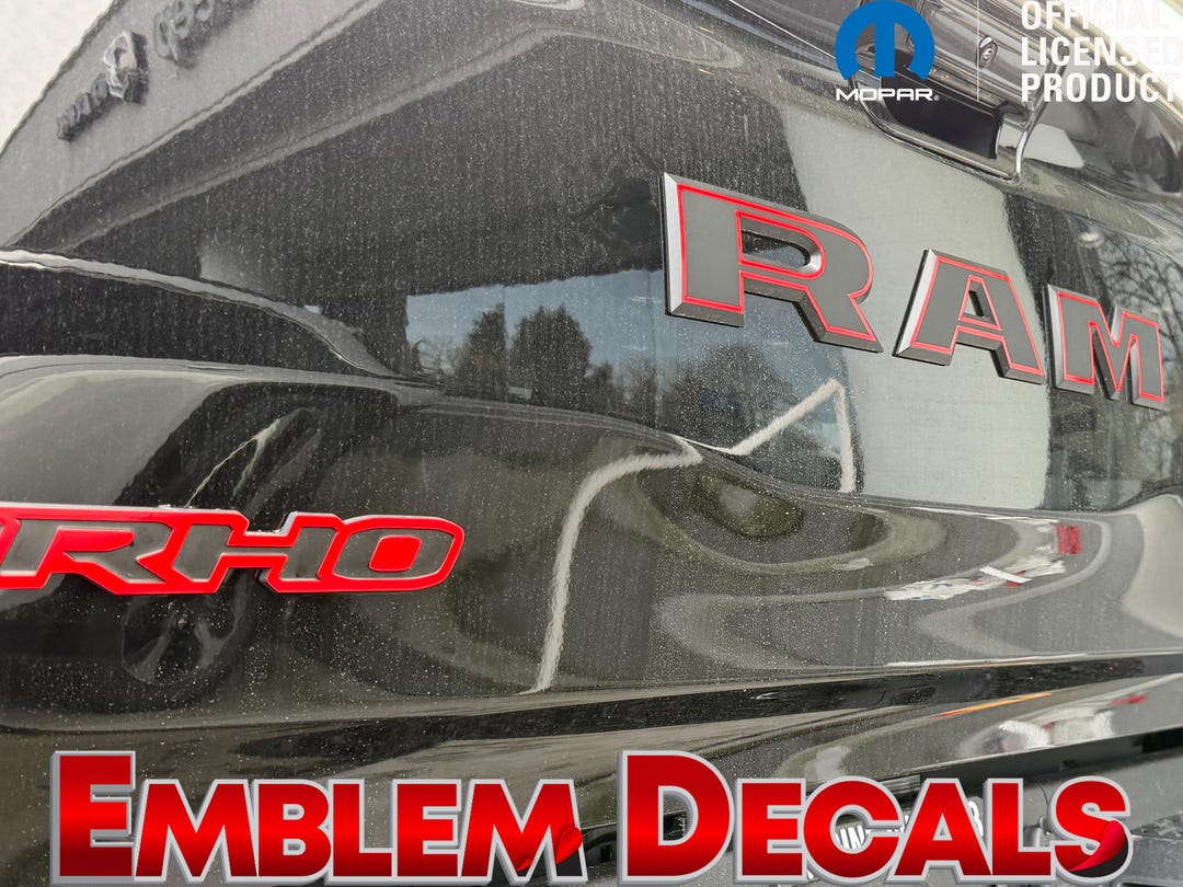 RAM 1500 RHO Tailgate PACKAGE Emblem Overlay 2 Tone Decal 2025 - Etsy