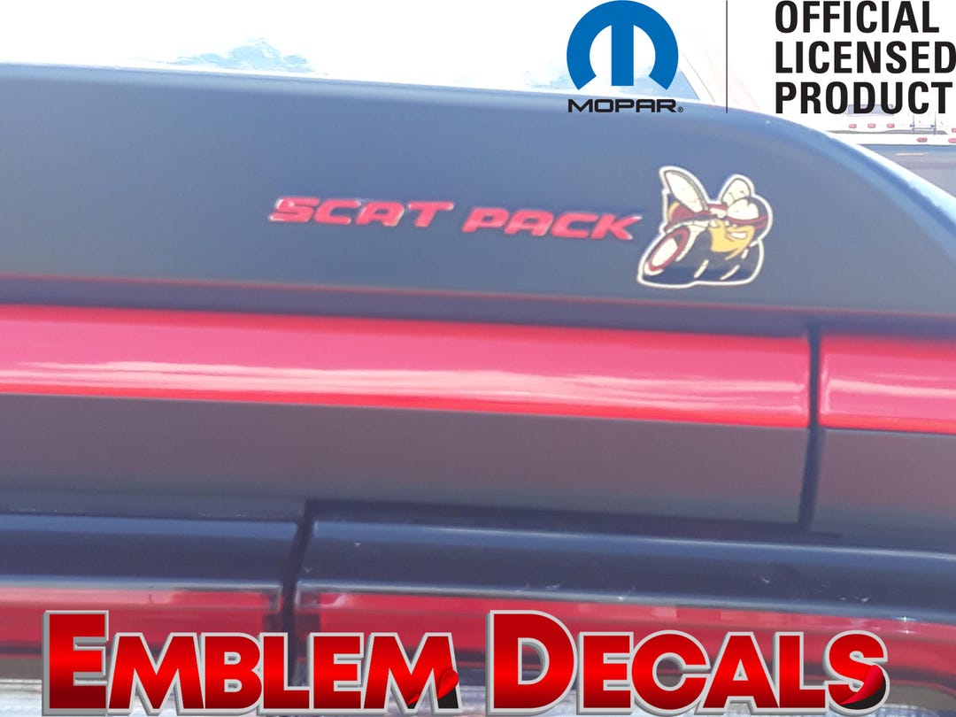 Dodge Challenger 392 Scat Pack Spoiler Emblem Decal 2020 2021 2022 2023 ...