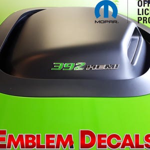 Dodge Challenger "392 Hemi" Shaker Hood Emblem Decal 15 16 17 18 19 20 ...