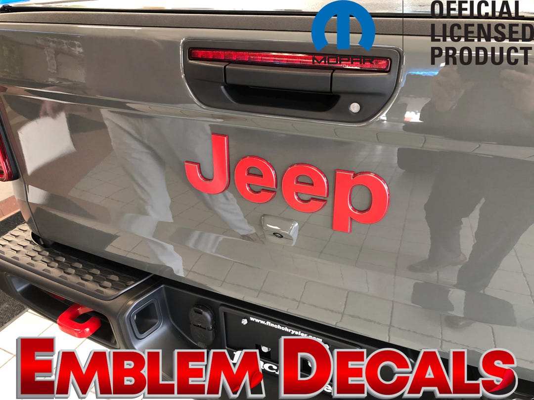 Jeep Gladiator Tailgate Emblem Decal 2020 2021 2022 2023 2024 2025 2026 ...