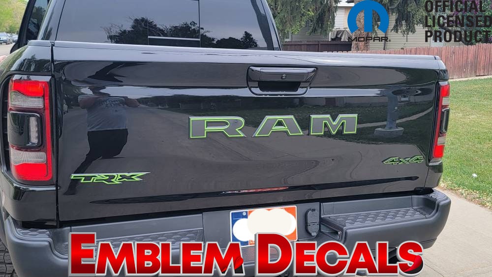 RAM 1500 TRX Tailgate Package Emblem Overlay 2 TONE Decal 2021 2022 ...