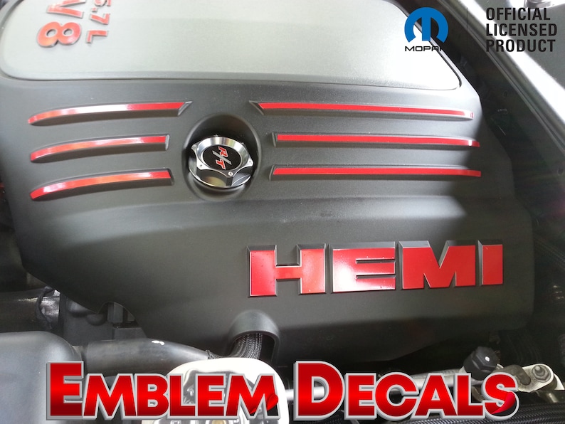 Dodge Charger 5.7L V8 Hemi Engine Decals 2009 2010 2011 12 13 - Etsy